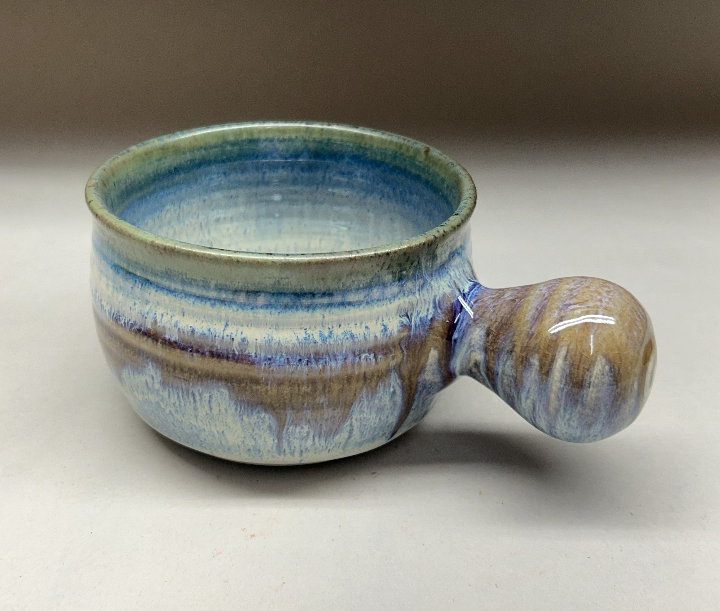 Handmade Pottery Soup Bowl with Knob Handle - Unique Pottery Gift ...